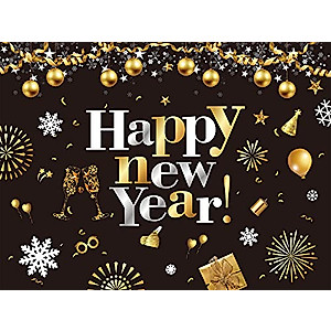 GOER 78 Inch New Year Banner for 2023 New Year Eve Party Decorations Photo Backdrop