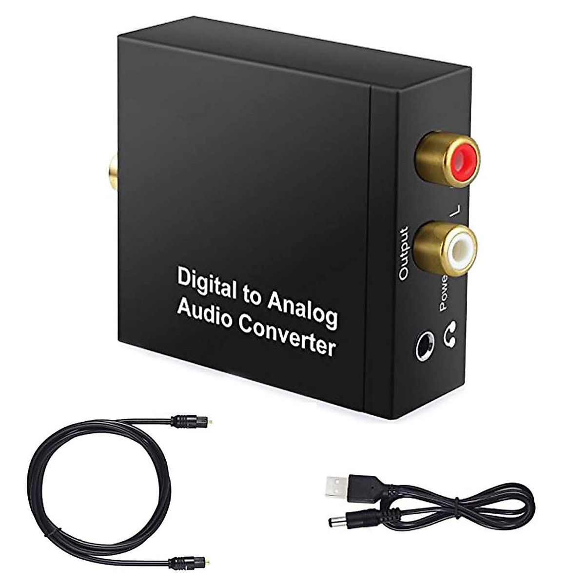 Analog to Digital Audio Converter, Airlxf Digital to Analog Converter DAC Digital SPDIF Optical to Analog L/R RCA Converter Optical to 3.5mm Jack Audio Adapter for HDTV Blu Ray HD DVD Apple TV