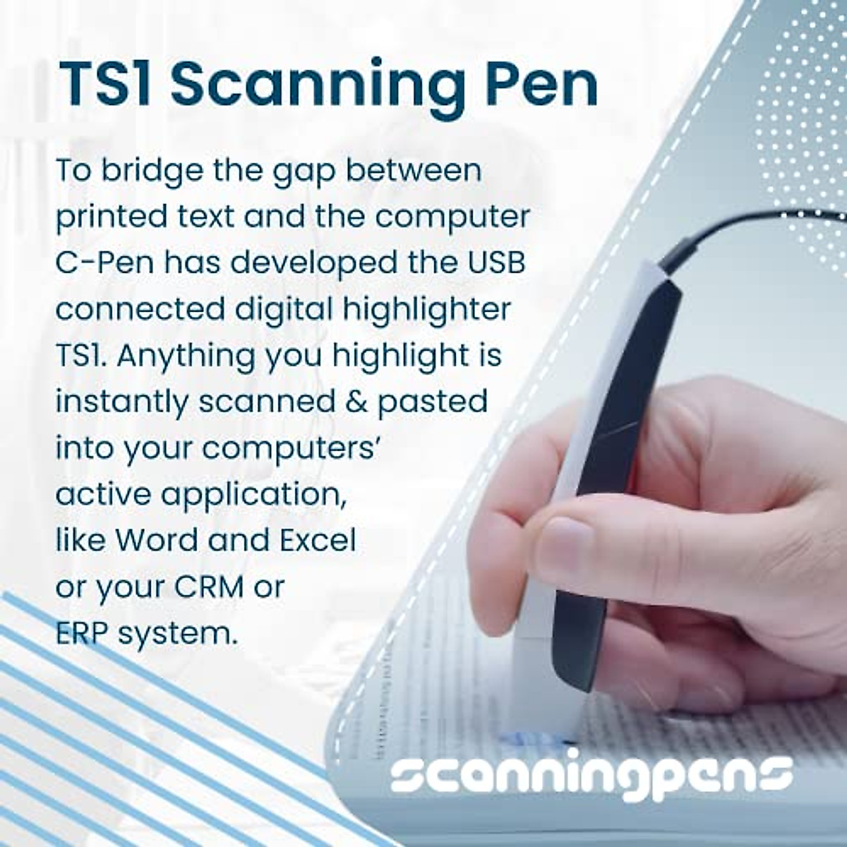 C Pen Text to Speech TS1 Scanning Pen - OCR Scanning Device for Reading, Literacy & Learning | Assistive Tool for Dyslexia & Learning Differences | Tests, Meetings, Study | Windows & Mac