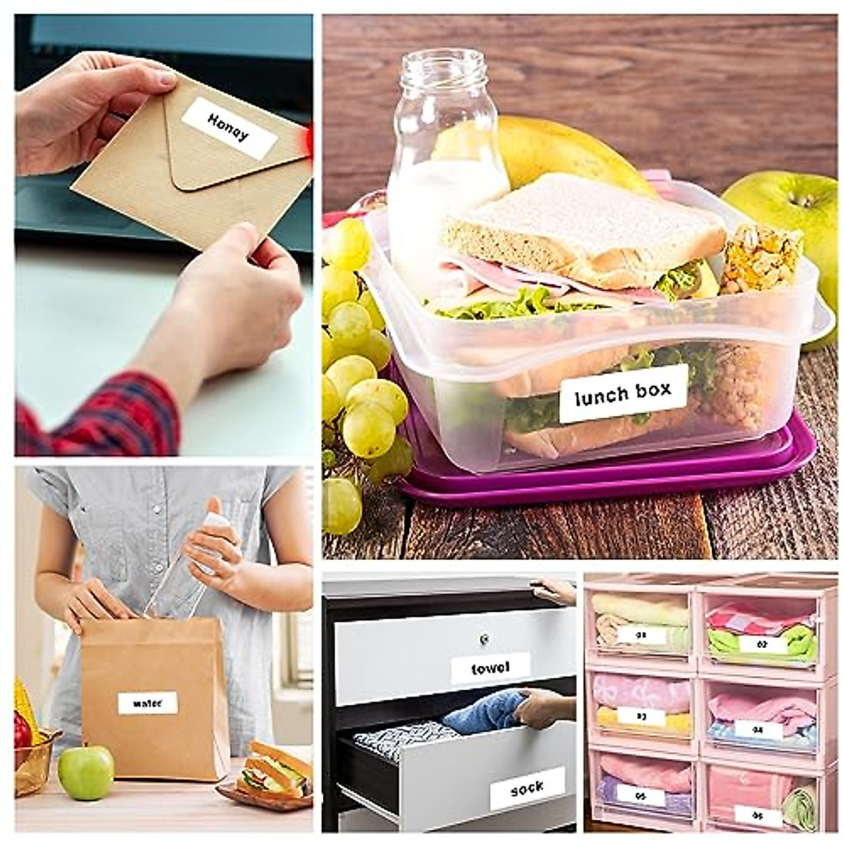 720 Pcs 1x3 Inch Date Label Removable Freezer Label Stickers Food Storage Stickers Self-Adhesive Rectangular Stickers for Food Containers Jars Bottles Storage Organization