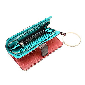 PRT6700 NICOLE LEE FASHION PRINT ZIPPER WALLET V3~WILD LIPS