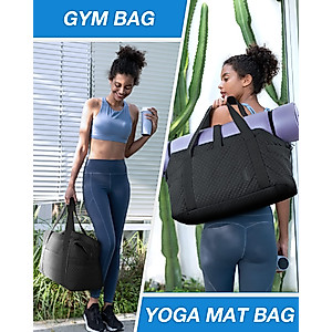 BAGSMART Large Gym Bag with Yoga Mat Buckle, Weekender Overnight Bag for Women, Travel Duffle Bag for Travel Essentials, Carry On Tote Bag Hospital Bag for Labor and Delivery