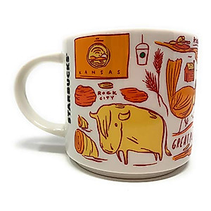 Starbucks KANSAS Been There Series Ceramic Coffee Mug, 14 Fl Oz