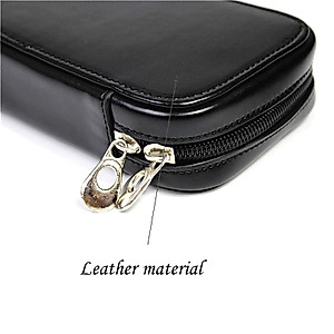 Classic Leather Black Carry Case for Nintendo Switch Lite - [Shockproof] Hard Shell Protective Cover Bag with 8 Game Card Slots,1x Leather Hand Strap Accessories(Black)