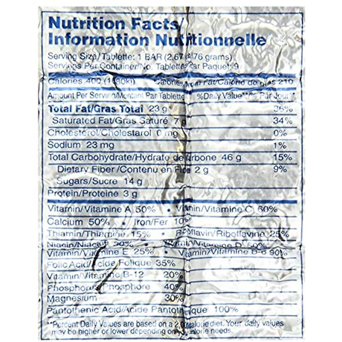 Mainstay Emergency Food Rations. One Pack.