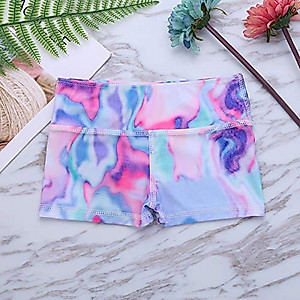 vastwit Kids Girls Stretchy Dancewear Booty Shorts Gymnastics Athletic Sports Swimming Hot Pants Colorful 10