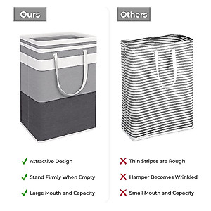 2-Pack Laundry Basket,75L Freestanding Laundry Hamper, Collapsible Tall Clothes Hamper with Extended Handles for Clothes Toys in the Dorm and Family (Multicolor)