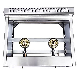 Commercial Countertop Deep Gas Fryer Stainless Steel Outdoor Cooker 6L Basket ×2 Chicken Chips Fryer For French Fries Restaurant Home Kitchen (Type 1)