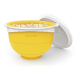 Opopop Silicone Popcorn Popper - Microwave Popcorn Maker Collapsible Bowl, BPA-Free and Dishwasher Safe