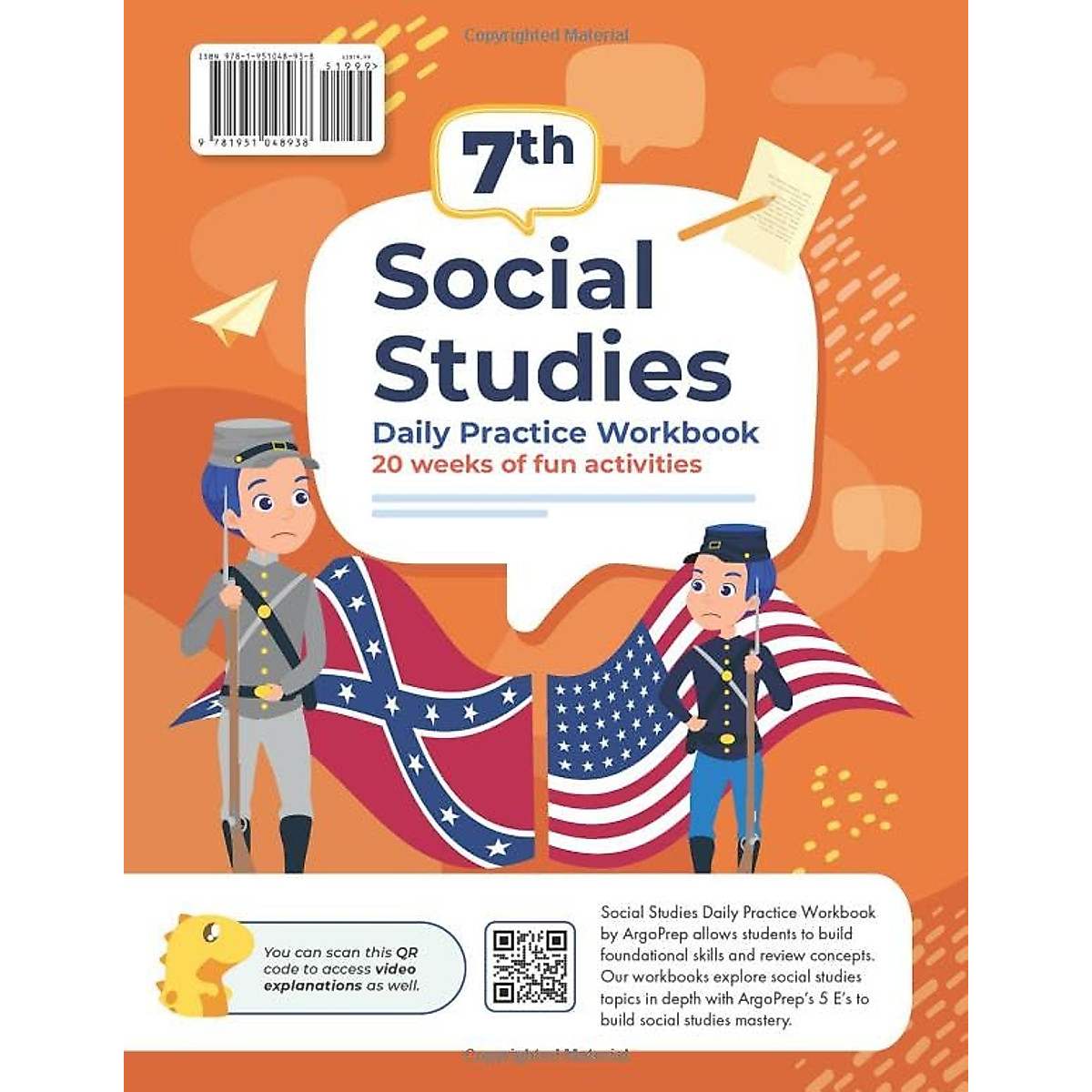 7th Grade Social Studies: Daily Practice Workbook | 20 Weeks of Fun Activities | History | Government | Geography | Economics | + Video Explanations for Each Question (Social Studies by ArgoPrep)