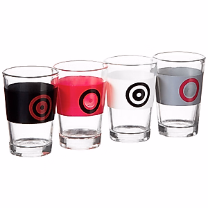 Crystal Clear Shot Glass Darts Bar Game, 10 Piece Set, Biack