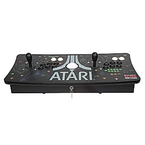 Atari Ultimate Arcade Fightstick USB Dual Joystick with Trackball 2 Player Game Controller Powered by Raspberry Pi 3B+ 1GB RAM 32GB Micro SD Card Preloaded Over 100 Classic Atari Games
