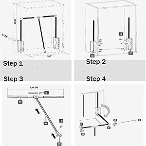 Pull Down Closet Rods, Adjustable 35-48 Inch Wardrobe Rail Lift Collapsible Closet Rod Aluminium Retractable Wardrobe Hanger Clothing Rail Closet Lift Organizer Storage Lift for Wardrobe Bedroom
