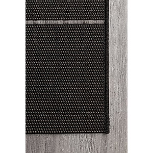 nuLOOM Pinstriped Taliah Indoor/Outdoor Area Rug, 7' 6" x 10' 9", Black