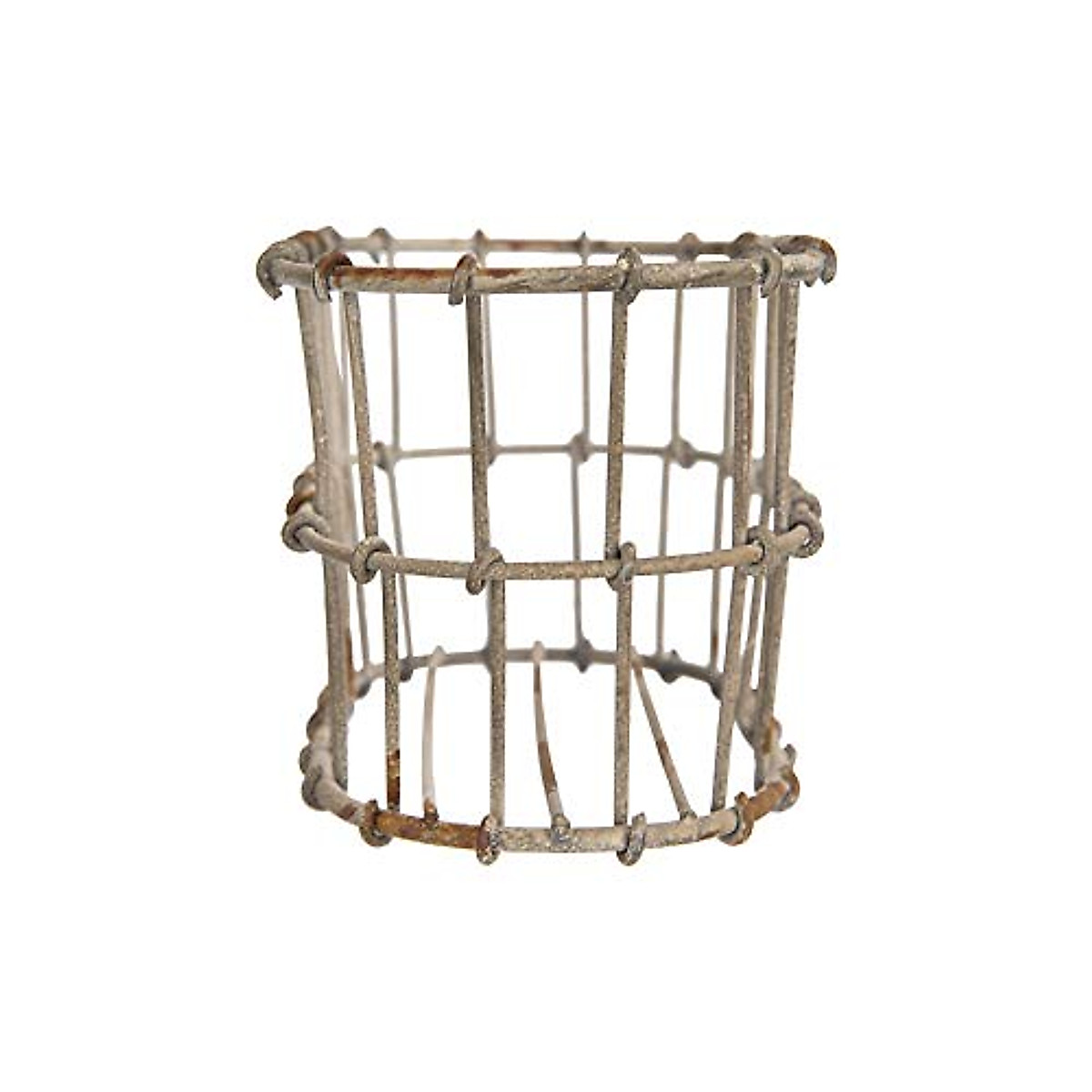 Creative Co-Op Distressed Metal Wire Basket, Brown
