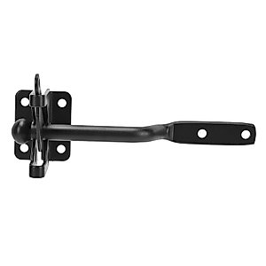 VTOSEN Black Door Locks Hasp Latch - Carbon Steel Security Padlock Clasp for Sheds, Closets, Lockers - Wood Fence Gate Latch, Door Hinge, Garden Door Lock
