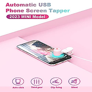 INSFEEL Auto Clicker for Phone - Screen Autoclicker Simulated Finger Clicking Simulator Tapper for Gaming, Shopping, Lightning Deal, Live Broadcasts, Reward Tasks, Giving a Like in Tiktok (White)