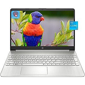 HP 2023 Newest Laptop, for Business and Students, 15.6" Touchscreen Display, Intel Core i3-1115G4 Processor, 16GB RAM, 512GB SSD, Wi-Fi, Bluetooth, Webcam, Windows 11 Home in S Mode, Natural Silver