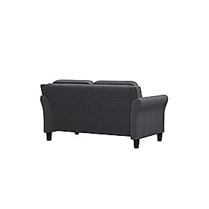 LifeStyle Solutions Harrington Loveseat, Dark Grey