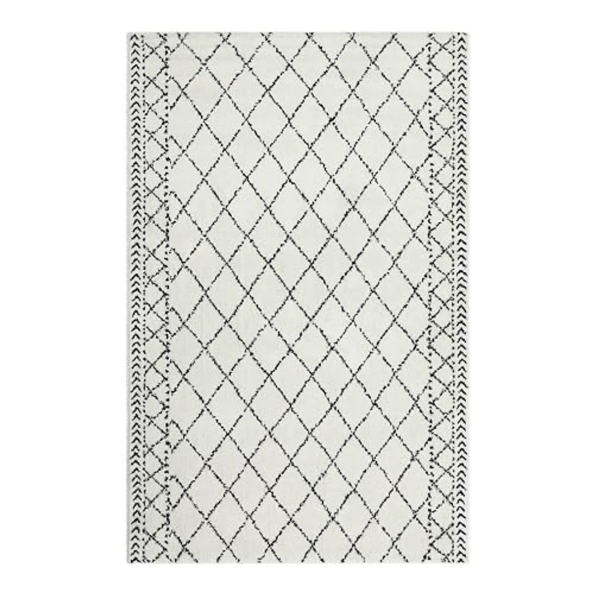 IMINROME Area Rugs 9x12 Modern Plush Large Rug Trellis Rug Geometric Rug Fluffy Shag Large Fuzzy Plush Soft Throw Rug,Large Shaggy Floor Big Carpets for Bedroom Kids Home Decor