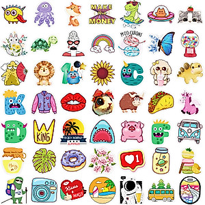 Mini Stickers for Kids, 600pcs Water Bottle Stickers Sheet for Teens, Adults, Cute Vinyl Waterproof Stickers Decals for Laptop, Scrapbook, Gift for Teacher, Student