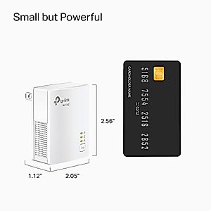 TP-Link Powerline Ethernet Adapter Starter Kit - AV1000 Gigabit Port, Plug&Play, Ethernet Over Power, Nano Size, Ideal for Smart TV, Online Gaming, Wired Connection Only (TL-PA7017 KIT)