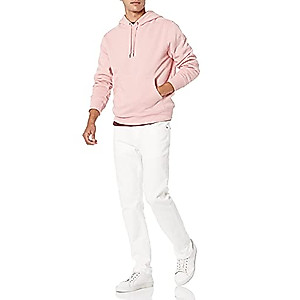 Amazon Essentials Men's Hooded Fleece Sweatshirt (Available in Big & Tall), Pink, Large