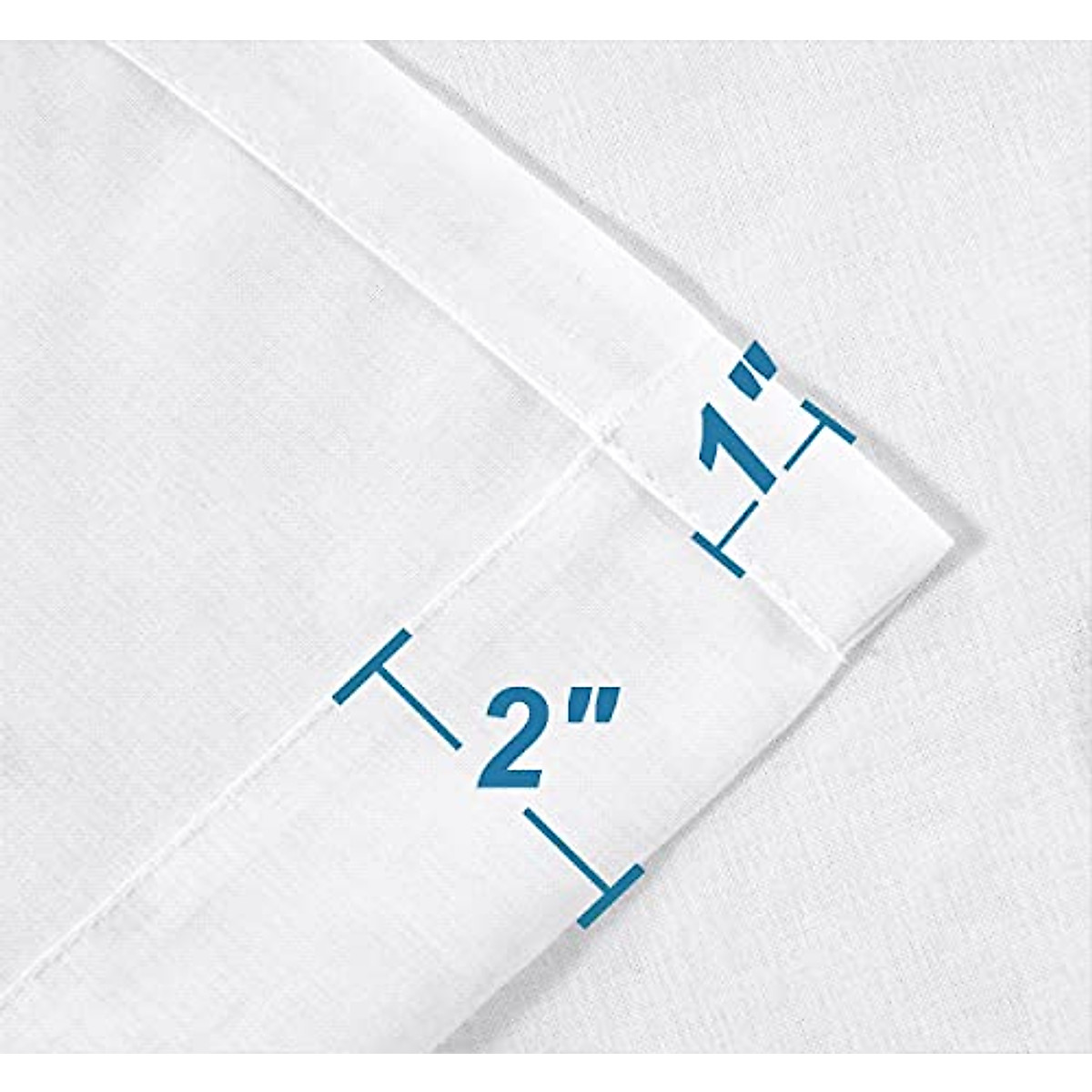 HIGHSEASON White Sheer Curtains 102 inches Long,Solid Rod Pocket Top Draperies for Living Room/Bedroom(White,Set of 2,52 x 102 Inch Length)