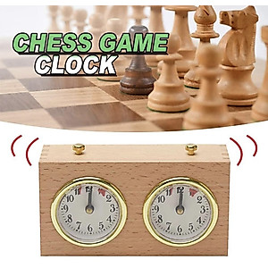 Professional Chess Timer, Professional Competition Mechanical Analog Chess Clock, I-GO Count Up Count Down Timer, No Battery Needed
