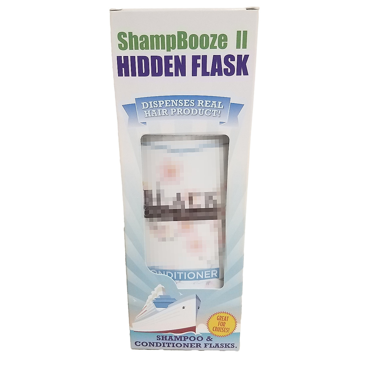 ShampBooze II Fake Shampoo Bottles | Flasks for Liquor Disguise | Plastic Flask for Liquor | Booze Smuggling Containers for Cruises | Alcohol Hidden Container | Secret Bottle | Two Shine 17oz Bottles