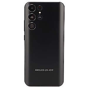 S22 Ultra Unlocked Smartphone - 6.6 Inch HD Screen Smartphone 8GB 64GB Memory, Face Recognition, with Front 8MP and Rear 24MP Camera, f2.0 Aperture WiFi Cell Phone for Android 12, Black(US)