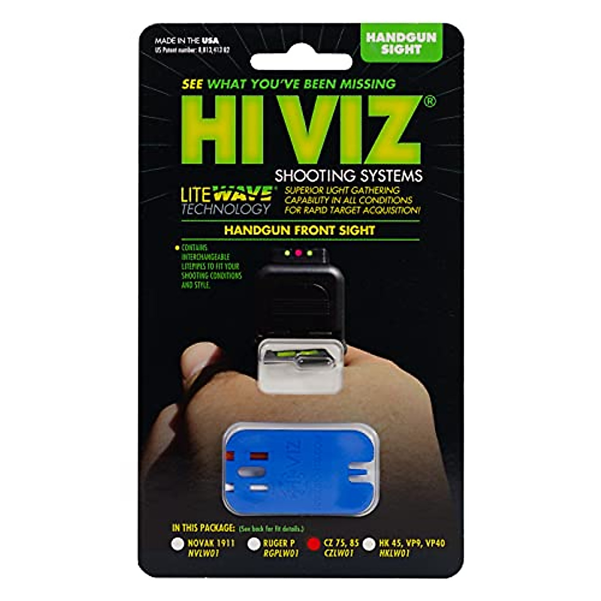 HIVIZ CZLW01 CZ Front Interchangeable LITEWAVE Handgun Sight