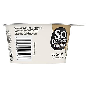 So Delicious Dairy Free Coconut Milk Yogurt Alternative, Vanilla, Vegan, Non-GMO Project Verified, 5.3 oz.
