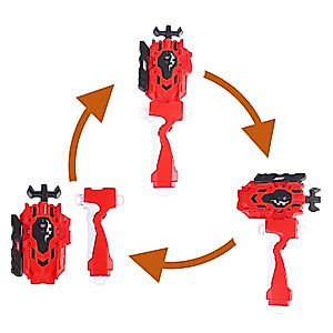 Battling Tops Burst Battle B-177 & B-175 Gyro Toy Set with B-184 and H-13A Left & Right Launchers