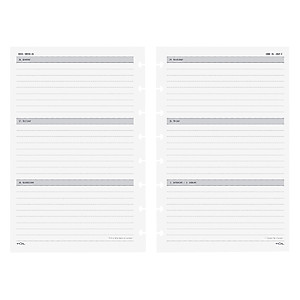 2023-2024 TUL® Discbound Academic Weekly/Monthly Refill Planner Pages, Junior Size, July 2023 to June 2024
