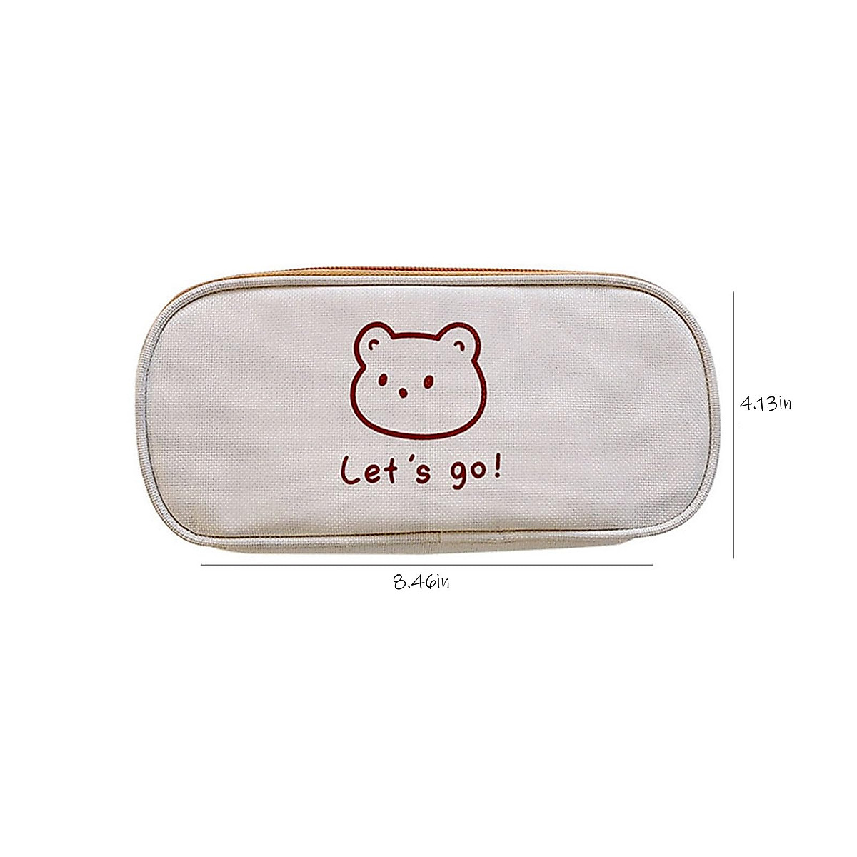 Kawaii Pencil Case Cute Pencil Case Aesthetic Cute Pencil Pouch Cute Stationary Kawaii School Supplies for Teen Girls (Off White-C)…