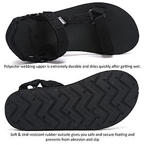 CIOR Women's Sport Sandals Hiking Sandals with Arch Support Yoga Mat Insole Outdoor Light Weight Water Shoes-U119SLX022-balck-39A