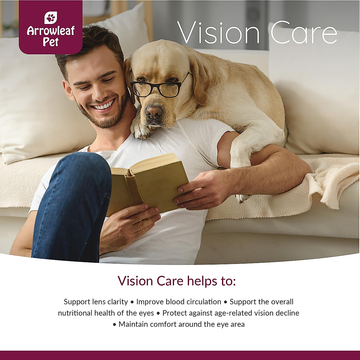 Arrowleaf Pet Vision Care by NaturPet Inc for Cats and Dogs | with Bilberry | Eye Support | 100mL Herbal Tincture