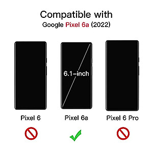 JETech Case for Google Pixel 6a 6.1-Inch 2022, Dual-Layer Protection Shockproof Phone Cover (Black)