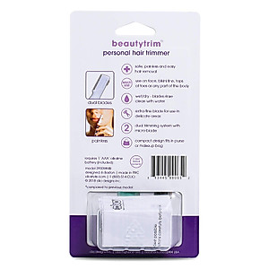Beautytrim Personal Hair Trimmer,Removes Peach Fuzz and Any Other Unwanted Facial Hair