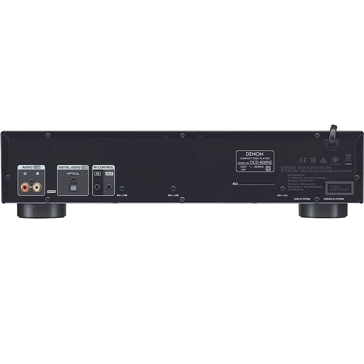 Denon DCD-600NE Compact CD Player in a Vibration-Resistant Design | 2 Channels | Pure Direct Mode | Pair with PMA-600NE for Enhanced Sound Quality | Black