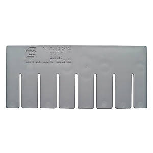Quantum DS91050 4.5" Short Divider for Dividable Grid Tote Box DG91050 | Industrial, Commercial, Electronic, Health Care Industries | Injection Molded Polyethylene, 4.5"H x 6.56"L, Gray (Pack of 6)