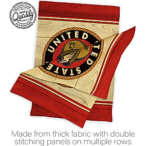 Marine Bulldog Burlap Garden Flag - Set with Stand Armed Forces Corps USMC Semper Fi United State American Military Veteran Retire Official - House Banner Small Yard Gift Double-Sided 13 X 18.5