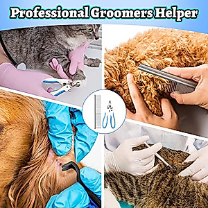 14 in 1 PET Grooming Hammock for Dogs Cats,cat Grooming Hammock Cat Nail Clipper with Cat Hammock Restraint Bag Nail Clippers Trimmer, PET Comb, Nail File for Small Cats Dogs Bathing (Blue, Black)