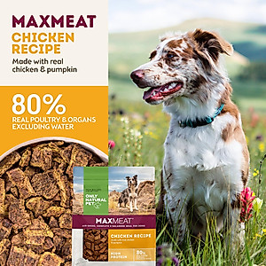 Only Natural Pet MaxMeat Holistic Air Dried Dry Dog Food - All Natural, High Protein, Grain Free and Limited Ingredient - Made with Real Meat - Chicken with Pumpkin & Parsley 2 lb (Pack of 2)