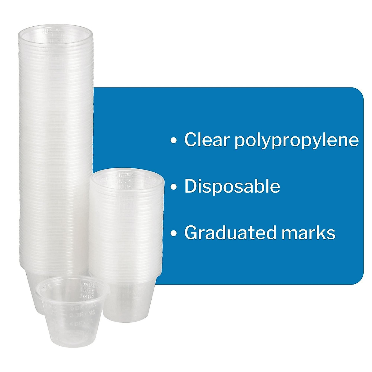McKesson Medicine Cups, Disposable 1 oz / 30 ml [5000 count], Plastic, Small, Mixing, Measuring, Resin, Epoxy
