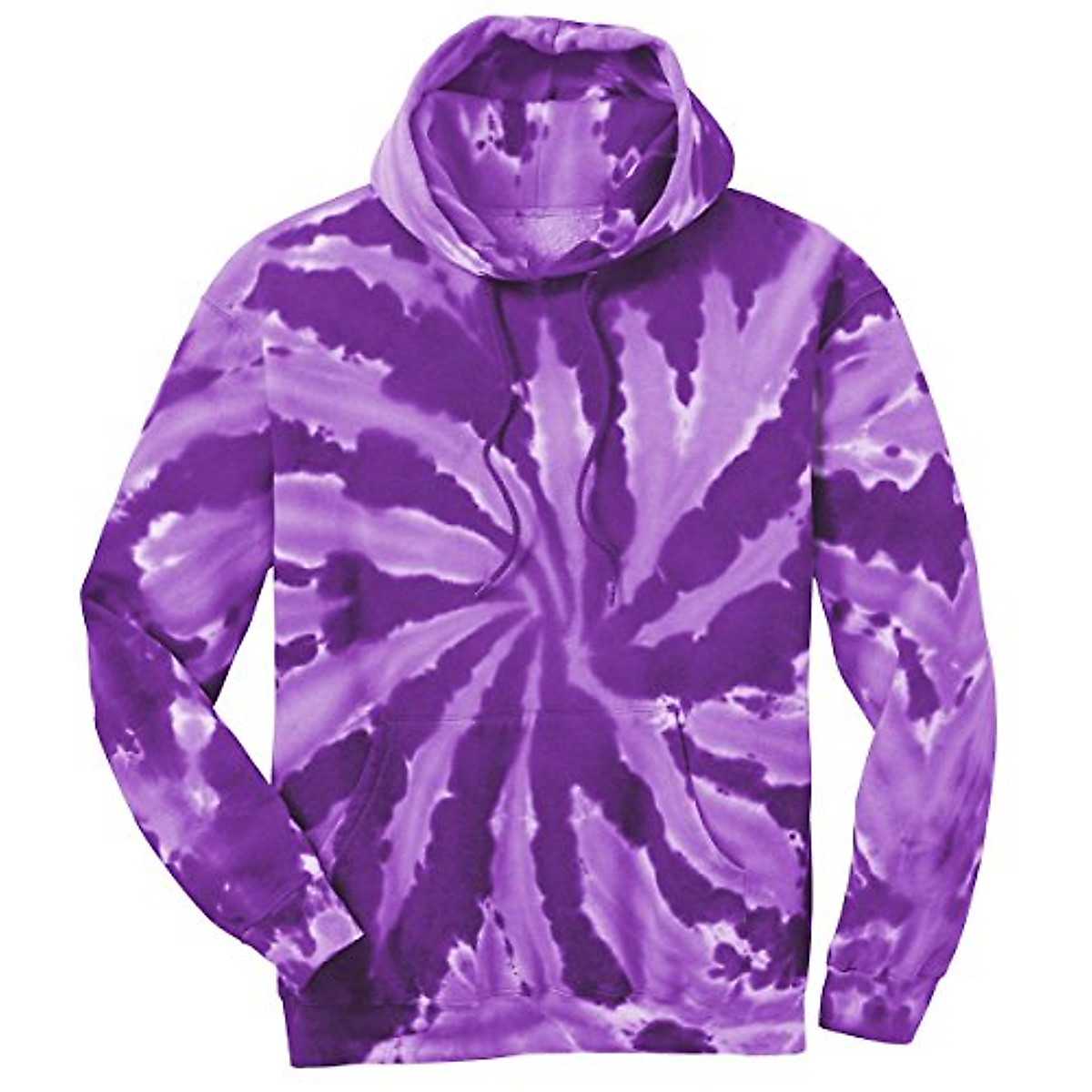 Port & Company Tie-Dye Pullover Hooded Sweatshirt M Purple