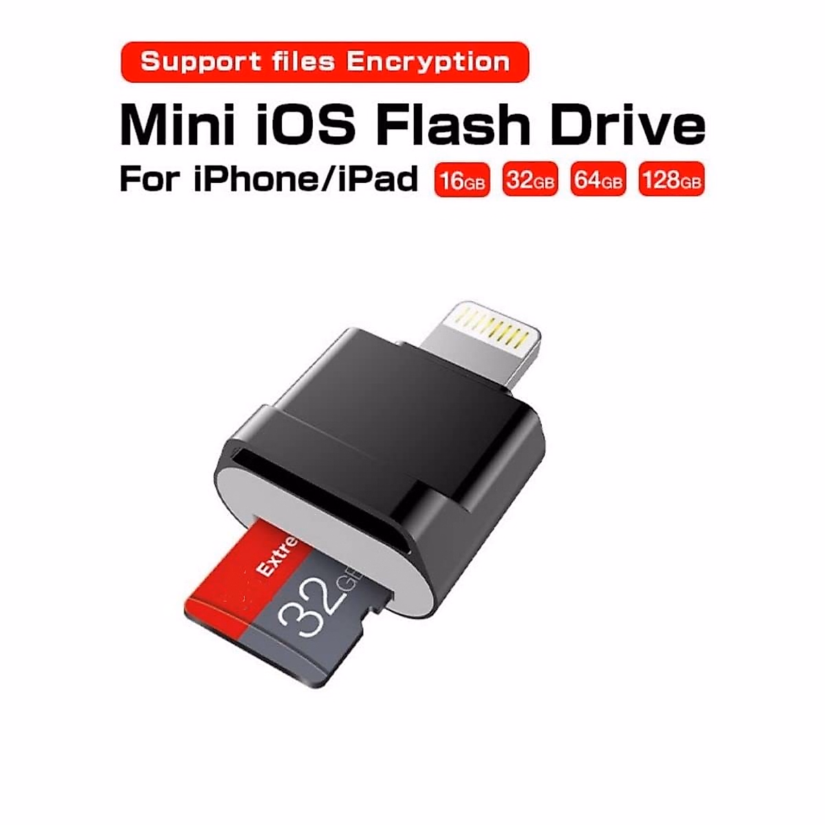 [Apple MFi Certified] Micro SD Card Reader for iPhone iPad,Lightning to Micro SD/TF Card Reader Viewer Adapter Memory Card Reading for iPhone 14/13/12/Pro Max/11/X/XR/8 Support iOS 14 15 16 17 System