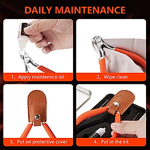 mshandto Model Nippers, 4.7" Ultra Thin Single Blade Gundam Nippers, Sprue Cutter Hobby Nippers, Model Kit Nippers for Plastic Gunpla Model Building with Protective Cover and Spring