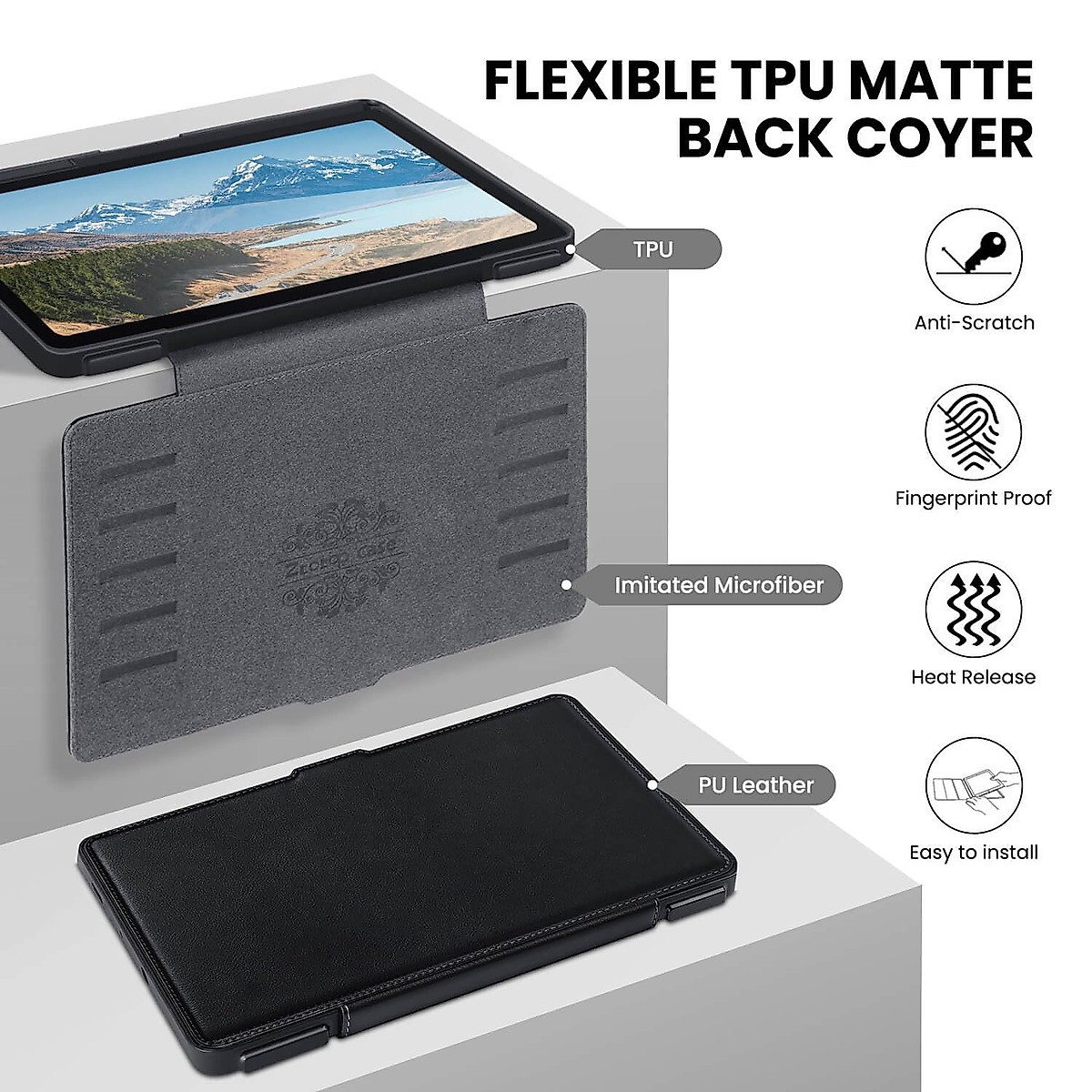 ZtotopCases for Samsung Galaxy Tab S6 Lite 10.4 Inch Tablet Case 2024/2022/2020 [5 Magnetic Stand Angles] with S Pen Holder,PU Leather, TPU+PC Back Cover, Model(SM-P620/P625/P610/P613/P615/619), Black